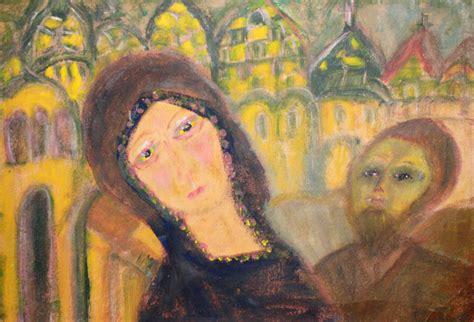 Картина Мария и Дионисий Таисия Швецова наивный художник земли Псковской