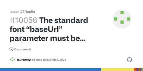 The Standard Font “baseurl” Parameter Must Be Specified When Running