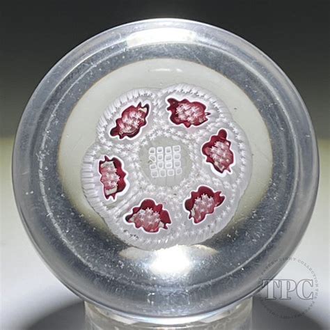 Rare Antique Chênée Miniature Complex Concentric Millefiori Glass Art
