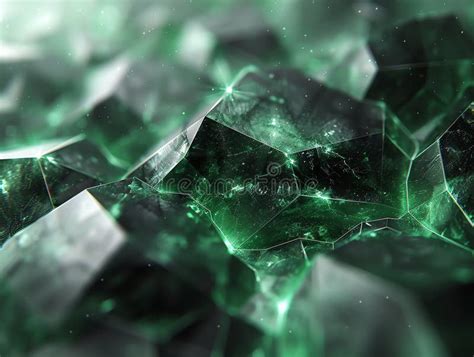 Close Up Of Vibrant Emerald Crystal Precious Gemstone Texture Concept
