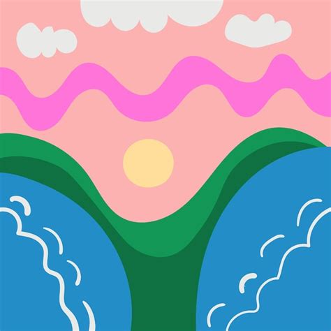 Premium Vector Abstract Hand Drawing Nature Illustration Background