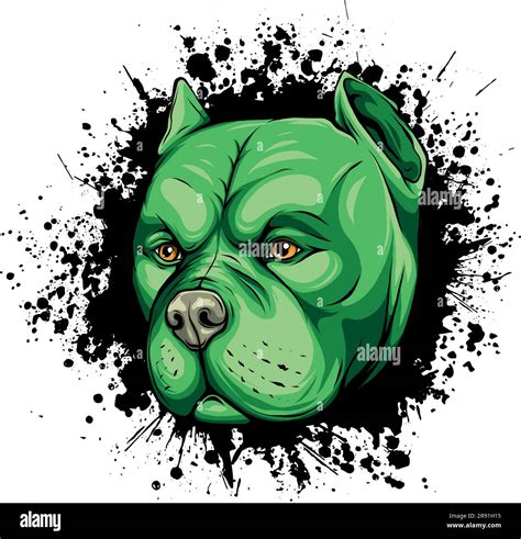 Vector Illustration Of Head Dog On White Background Stock Vector Image