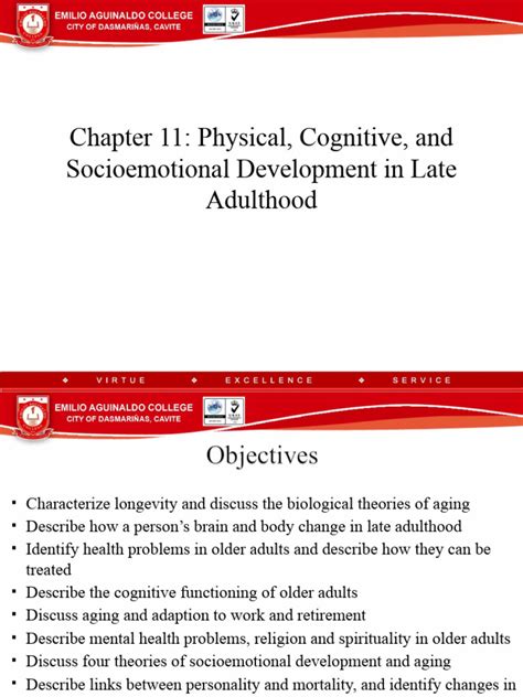 Chapter 11 Physical Cognitive And Socioemotional Development In Late