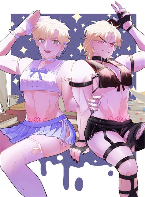 Rule 34 2boys D Abs Ambush Trap Arm Up Battle Tendency Black
