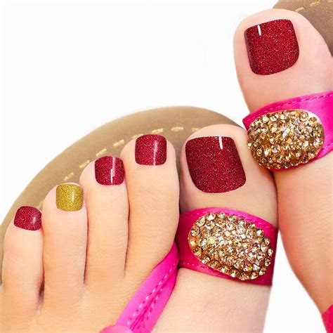 Glitter Toe Nails