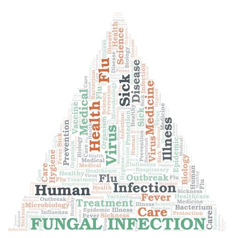 Fungal Infection Typography Word Cloud Create With The Text Only Stock Illustration