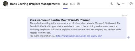 Practical Graph Working With Teams Messaging Practical365