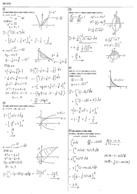 高校数学Ⅲ積分法 教科書問題解答公式解説 学校よりわかりやすい高校数学