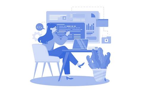 premium vector writing codes and typing data code technology