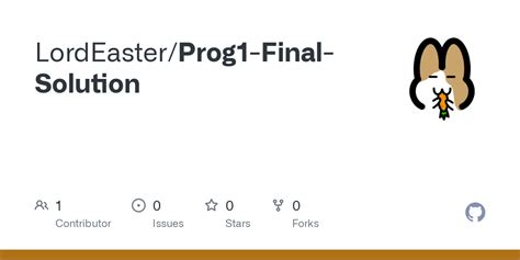 Github Lordeaster Prog Final Solution