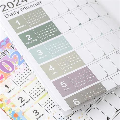 Wall Hanging Calendar Kawaii Yearly Planner Sheet Memo Pad To Do List Agenda Schedule