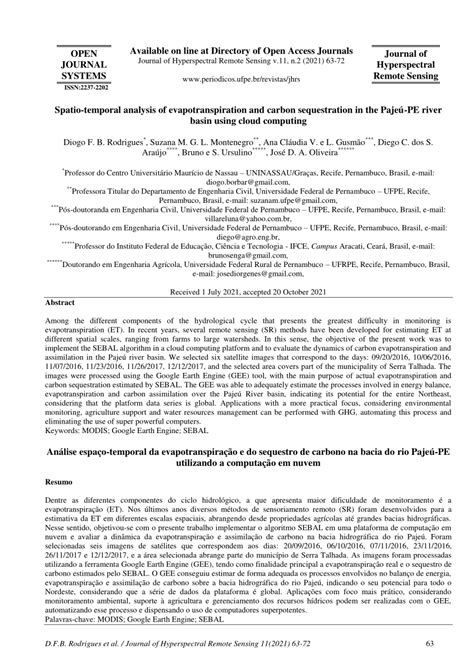 Pdf Spatio Temporal Analysis Of Evapotranspiration And Carbon