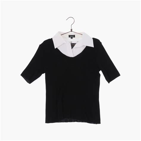 빈티지팜 소니아 리키엘 코튼 카라 반팔 티셔츠 여자 L 위시버킷