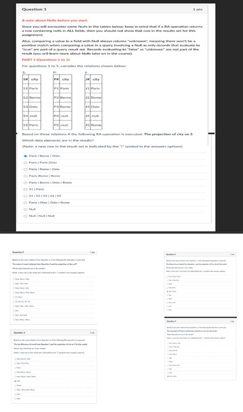 solved question 1 1 pts a note about nulls before you start