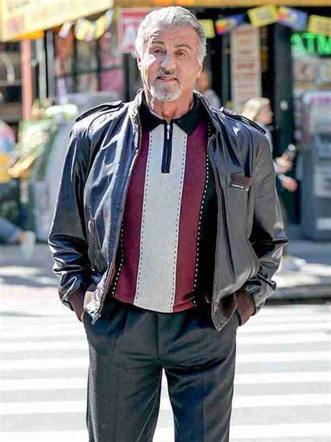 Tulsa King S01 Sylvester Stallone Black Leather Jacket