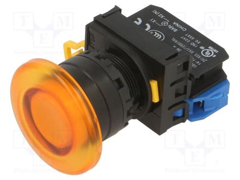 Yw1l M4e10qm3a Idec Switch Push Button 22mm Stablpos 1 No