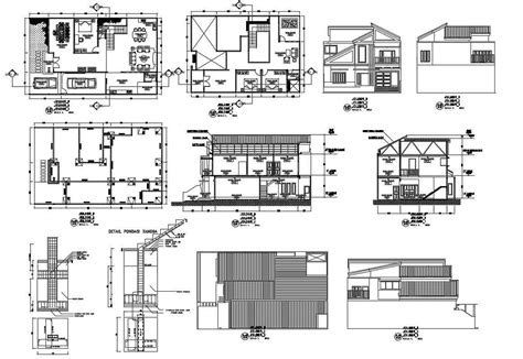 house plan with detail dimension in autocad artofit