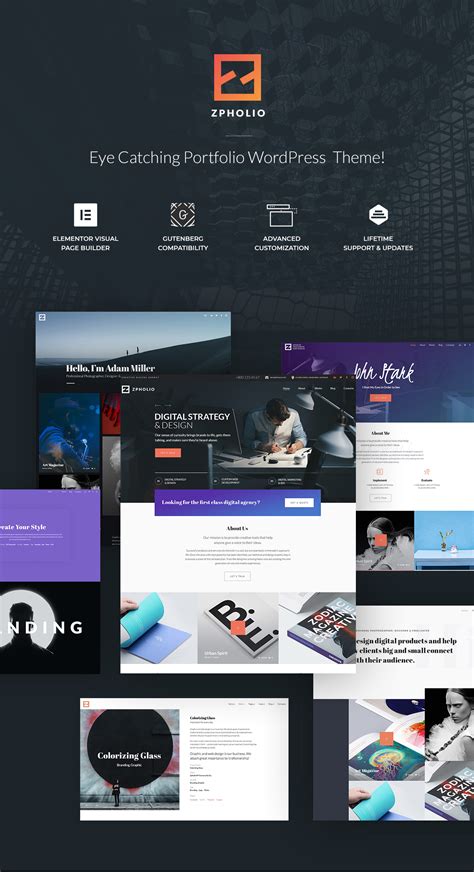 Zpholio Creative Portfolio Elementor Wordpress Theme