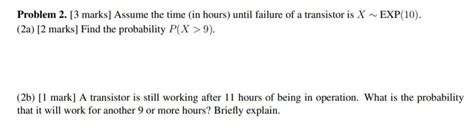 Solved Problem 3 3 Marks Suppose X Has A UNIF A B Chegg Com