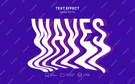 Premium Psd Wavy Text Effect