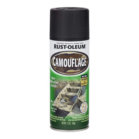 Rust Oleum Camouflage Spray 340g Aerosol Ultra Flat Black Wholesale