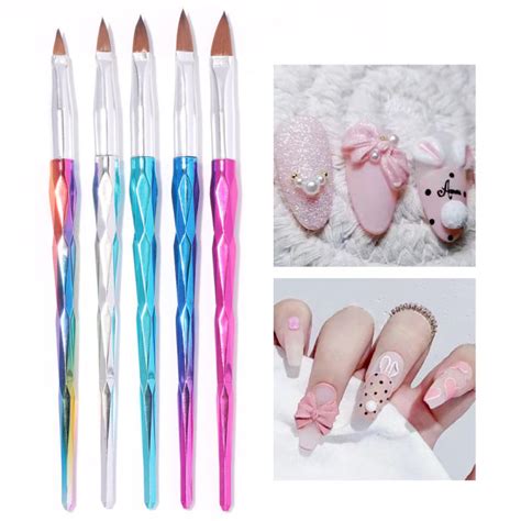 Pen Fototerapi Ukiran Bunga Borong Pen Pencantikan Kuku 5 Set