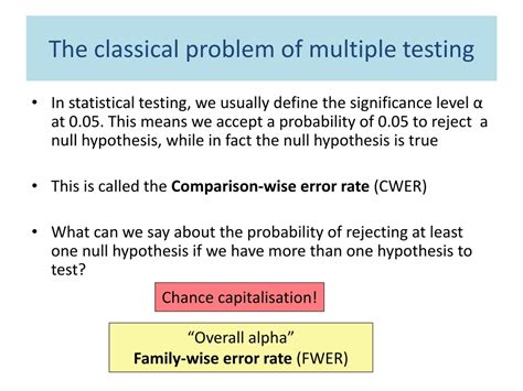 ppt help statistics multiple testing problems and some solutions