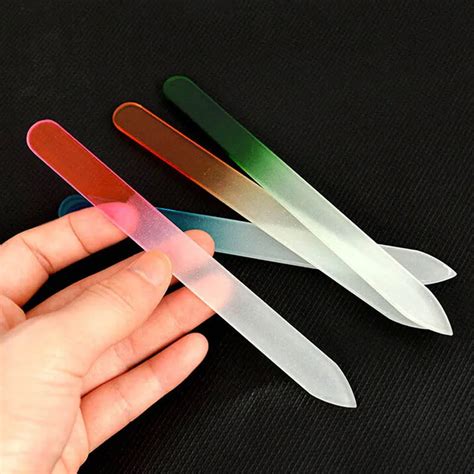 2pcs Nail File Manicure Pedicure Tool Crystal Glass File Buffer Nail
