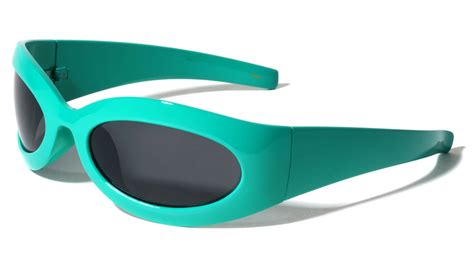 P1018 Futuristic Oval Wholesale Sunglasses Frontier Fashion Inc