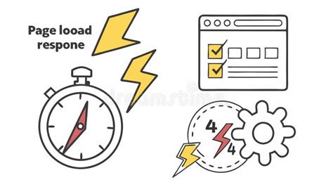 Website Performance Optimization Icons Page Load Speed And Efficiency Symbols Generative Ai