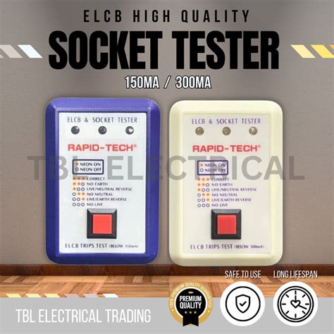 Rapid Tech 13amp Elcb And Socket Tester 150ma 300ma Single Phase 3 Phase Shopee Malaysia