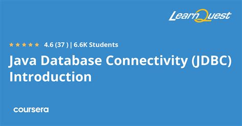 Java Database Connectivity (JDBC) Introduction | Coursera
