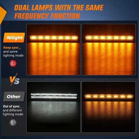 20 Inch 420w Triple Row Amber White Strobe Spot Flood Led Light Bar