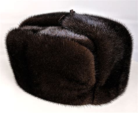 Brown Mink Fur Russian Ushanka Hat