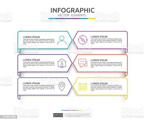 6 단계 Infographic입니다 타임 라인 3d 종이 라벨을 디자인 서식 파일입니다 비즈니스 개념 옵션입니다 콘텐츠
