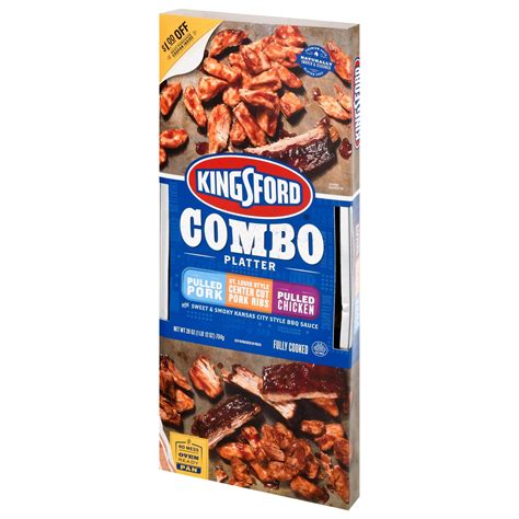 Kingsford Combo Platter Pulled Pork Center Cut Pork Ribs And Pulled