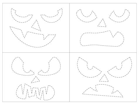 Pumpkin Face Cutouts Printable