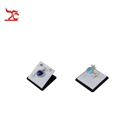 미니 화이트 Pu 스퀘어 링 시트 홀더 블랙 벨벳 베이스 펜던트 귀걸이 스터드 쥬얼리 스토어 정리 보관 디스플레이 스탠드보석 포장 And 디스플레이 Aliexpress