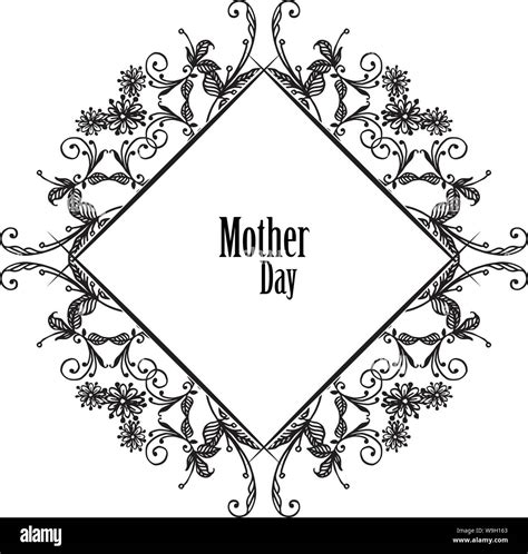 Template Design Greeting Card Mother Day Various Shape Of Beautiful