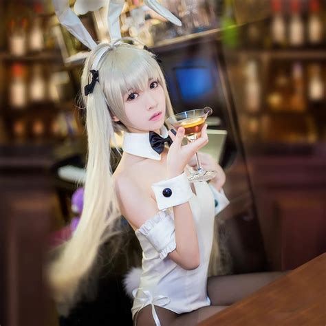 Yosuga No Sora Kasugano Sora Cosplay Sexy Bunny Costume Lolita Maid