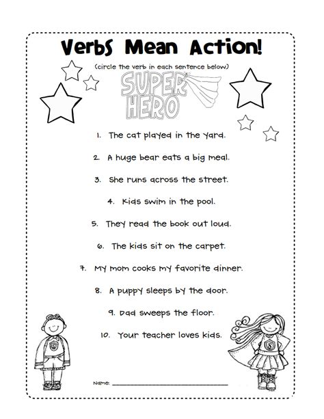 First Grade Language Arts Worksheets