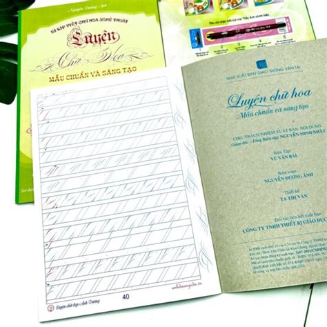 Vở Mẫu Chữ Hoa Sáng Tạo Bút Mài Thầy Ánh