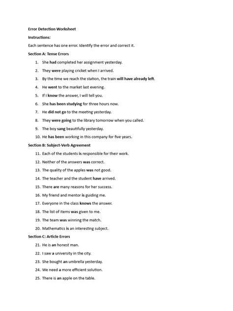 Grammar Error Correction Guide Pdf Grammar Syntax