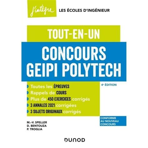 Concours Geipi Polytech Tout En Un 4e édition Livre Pour Adultes Couleur Blanche