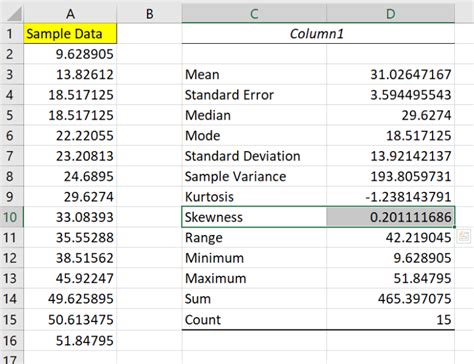 How To Calculate Skewness In Excel