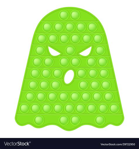 Halloween Popit Trendy Silicon Fidget Toy Ghost Vector Image