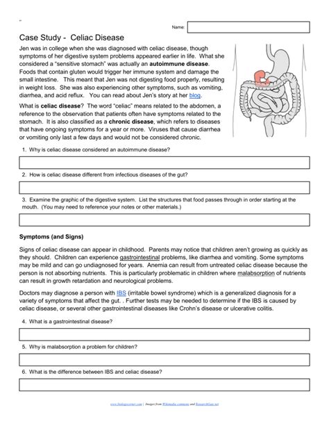 Celiac Disease Case Study Symptoms Diagnosis Treatment