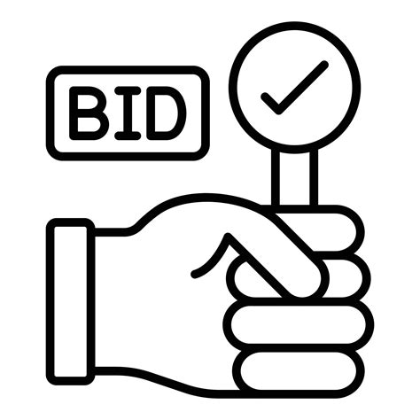 Absentee Bid Icon Style 12868018 Vector Art At Vecteezy