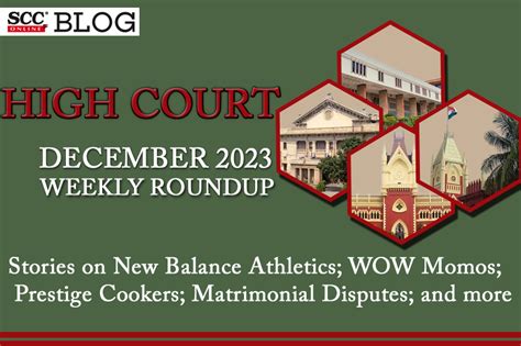 High Court Weekly Roundup December 2023 Scc Blog