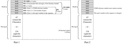 Structure Of Two Messages Of A Set Of Concatenated Messages With An Download Scientific Diagram